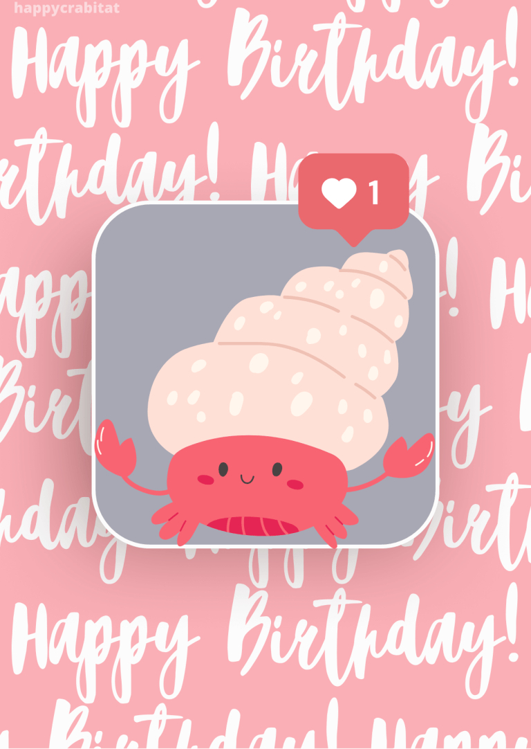 Free Printable Hermit Crab Birthday Cards – Happy Crabitat