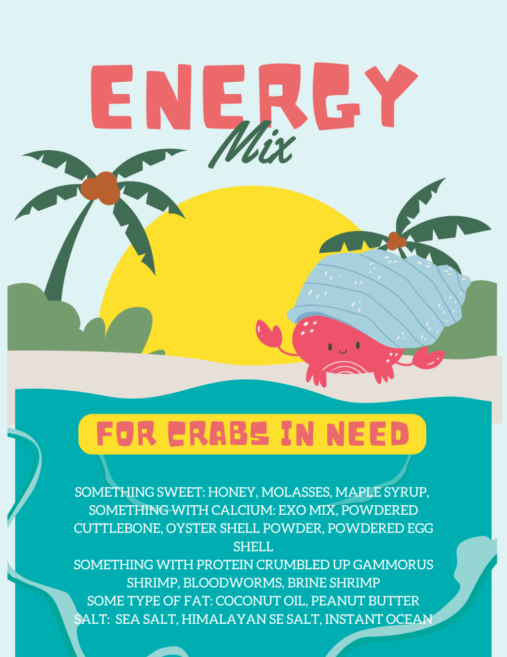 Happy Crabitat – Hermit crab care guides and printables